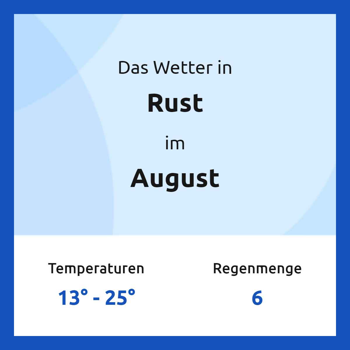 Rust Wetter im August 2024 | Rust 14-Tage | Wetter2.com